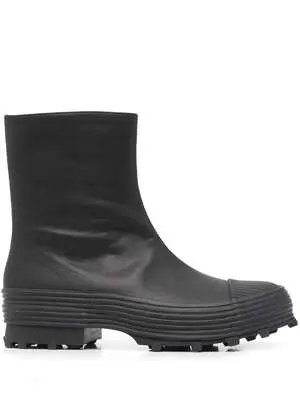 Camper Traktori Leather Ankle Boots - Black