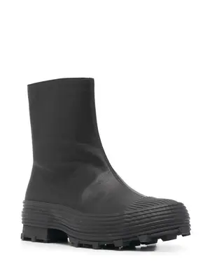 Camper Traktori Leather Ankle Boots - Black