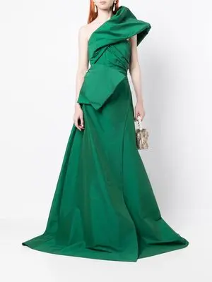 Rachel Gilbert Archer Gown Asymmetric Neck