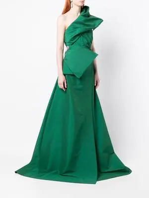 Rachel Gilbert Archer Gown Asymmetric Neck