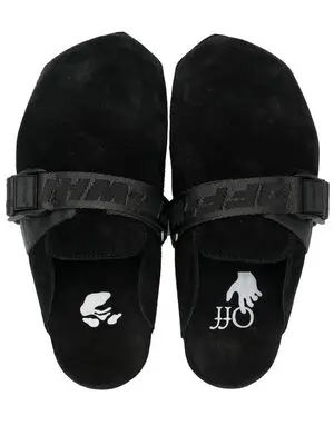 Off-White Debossed-logo Buckled Mules
