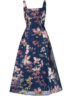 Marchesa Floral-print A-line Dress