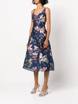 Marchesa Floral-print A-line Dress