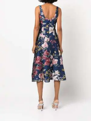 Marchesa Floral-print A-line Dress