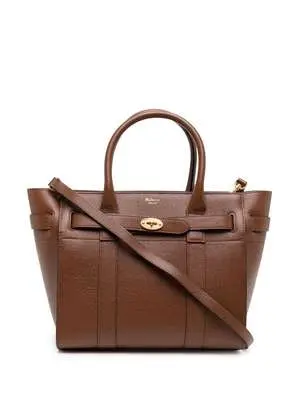 Mulberry Small Bayswater Zipped Tote Bag - Brown