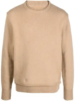 MAISON MARGIELA Elbow-patch Knitted Jumper - Neutrals
