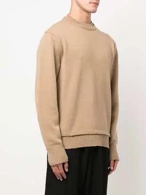 MAISON MARGIELA Elbow-patch Knitted Jumper - Neutrals