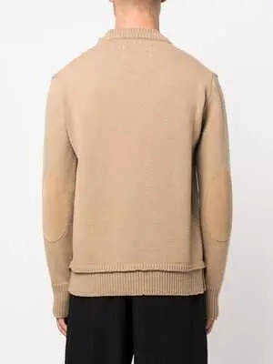 MAISON MARGIELA Elbow-patch Knitted Jumper - Neutrals
