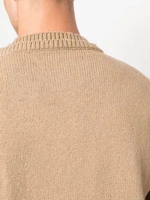 MAISON MARGIELA Elbow-patch Knitted Jumper - Neutrals