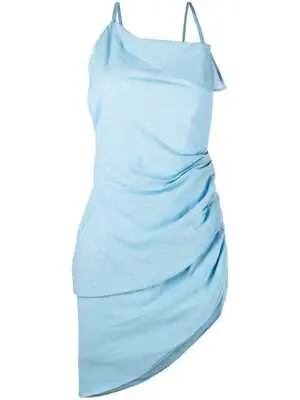 Jacquemus La Robe Saudade Draped Minidress - Blue
