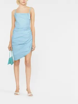 Jacquemus La Robe Saudade Draped Minidress - Blue