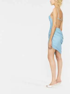Jacquemus La Robe Saudade Draped Minidress - Blue