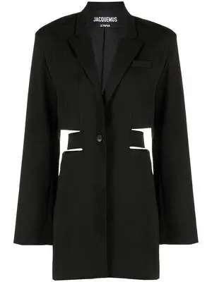 Jacquemus Bari Cut-out Blazer Dress - Black