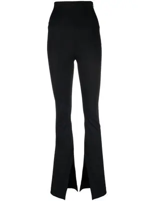 THE MANNEI High-waisted Flared Trousers With Side Slits