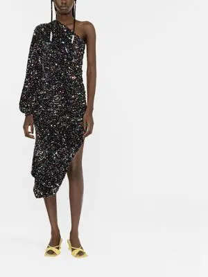 Amen Asymmetric Sequin Dress