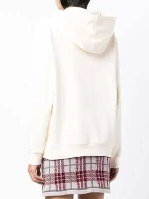 BARRIE Logo-patch Cotton Hoodie - Neutrals