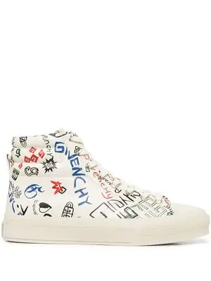 Givenchy City Logo-print Leather Sneakers - White
