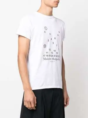 MAISON MARGIELA Numbers-motif Cotton T-shirt
