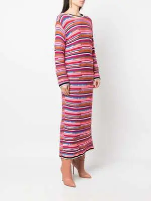 Dsquared2 Colour-block Knitted Midi Dress