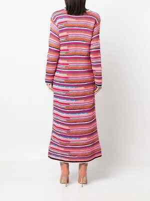 Dsquared2 Colour-block Knitted Midi Dress