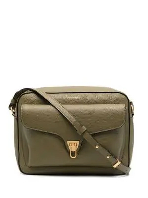 COCCINELLE Grained Leather Satchel Bag