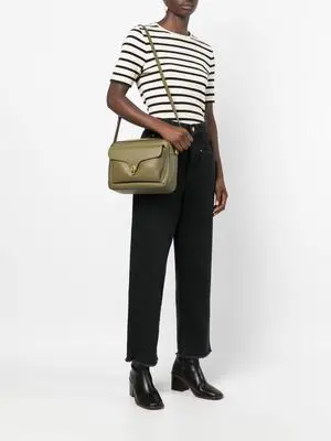 COCCINELLE Grained Leather Satchel Bag