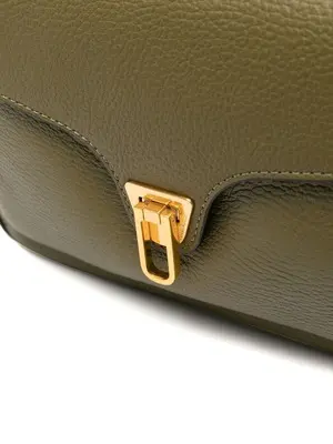 COCCINELLE Grained Leather Satchel Bag