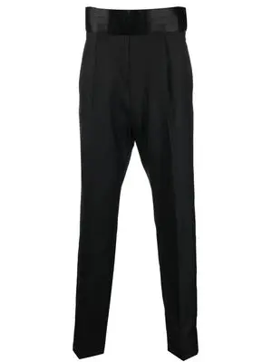 Dsquared2 High-waisted Tailored Tuxedo Trousers - Black