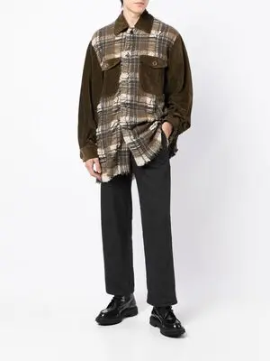 UMA WANG Juan Panelled Plaid Jacket