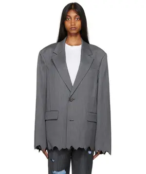 ADER ERROR ADER Error Gray Oversized Blazer - Grey