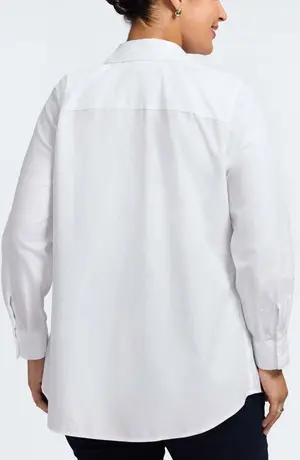 Foxcroft Cici Non-iron Tunic Blouse - White