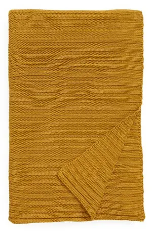 PARACHUTE Oversize Knit Throw Blanket Ochre