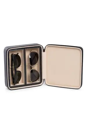 BEY-BERK Leather Glasses Case