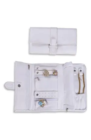 BEY-BERK Leather Jewelry Clutch