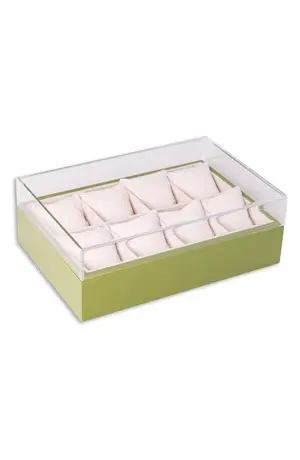 BEY-BERK Eight-watch Storage Case - Lime Green