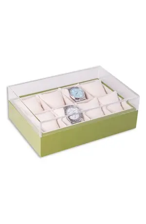 BEY-BERK Eight-watch Storage Case - Lime Green