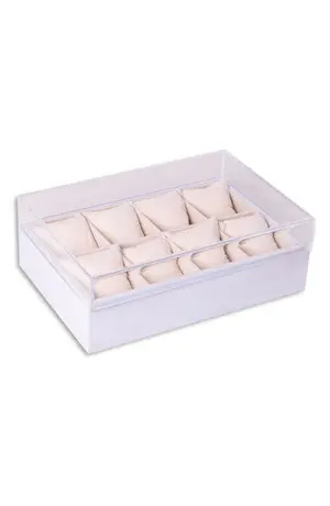 BEY-BERK Bey-Berk Eight-Watch Storage Case White