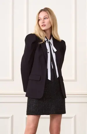 CECE DUPRAZ Puff Shoulder Ponte Blazer