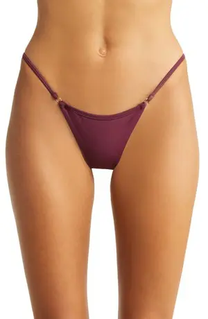 House Of Cb Thong Bikini Bottoms - Prune