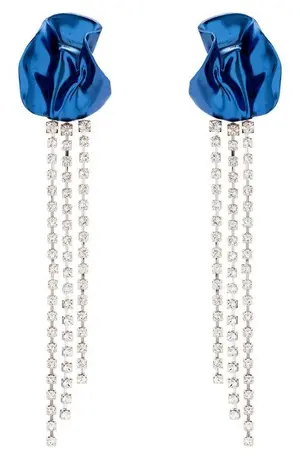 STERLING KING Georgia Crystal Drop Earrings - Cobalt Blue