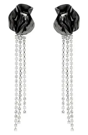 STERLING KING Sterling King Georgia Crystal Drop Earrings Slate