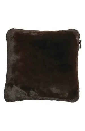 Apparis Brenn Faux Fur Accent Pillow Cover - Espresso