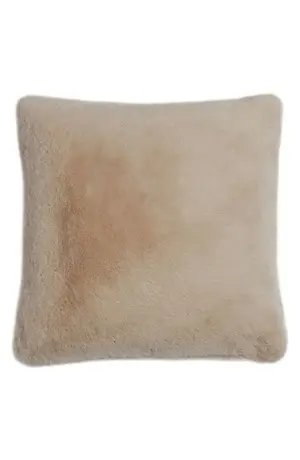 Apparis Brenn Faux Fur Accent Pillow Cover - Latte