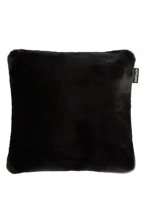 Apparis Brenn Faux Fur Accent Pillow Cover - Noir