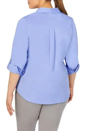 Foxcroft Charlie Roll-tab Non-iron Cotton Shirt