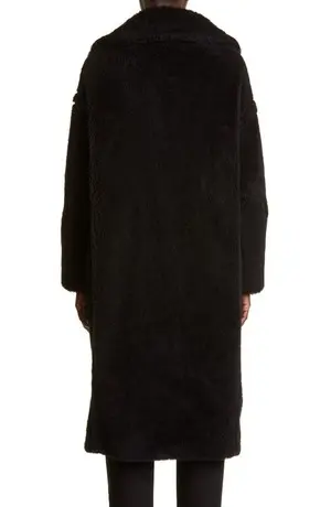 Max Mara Tedgirl Double-breasted Alpaca-blend Coat - Black