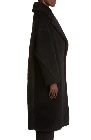 Max Mara Tedgirl Double-breasted Alpaca-blend Coat - Black