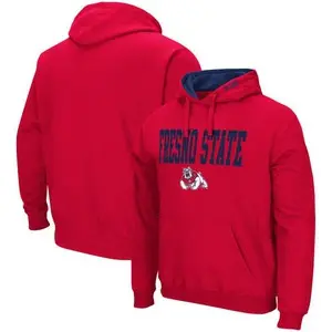 COLOSSEUM Fresno State Bulldogs Arch And Logo Pullover Hoodie - Red