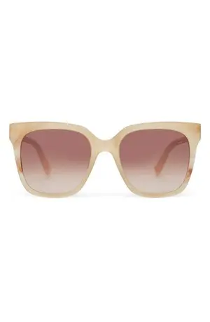 Toms Natasha 53mm Polarized Square Sunglasses - Oatmilk Latte Lamination