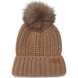 Barbour Saltburn Knit Beanie - Mink